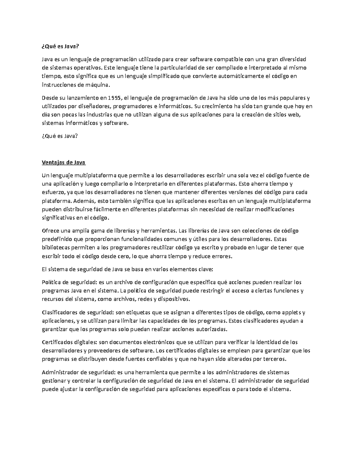 Qué es Java - Java - ¿Qué es Java? Java es un lenguaje de programación ...