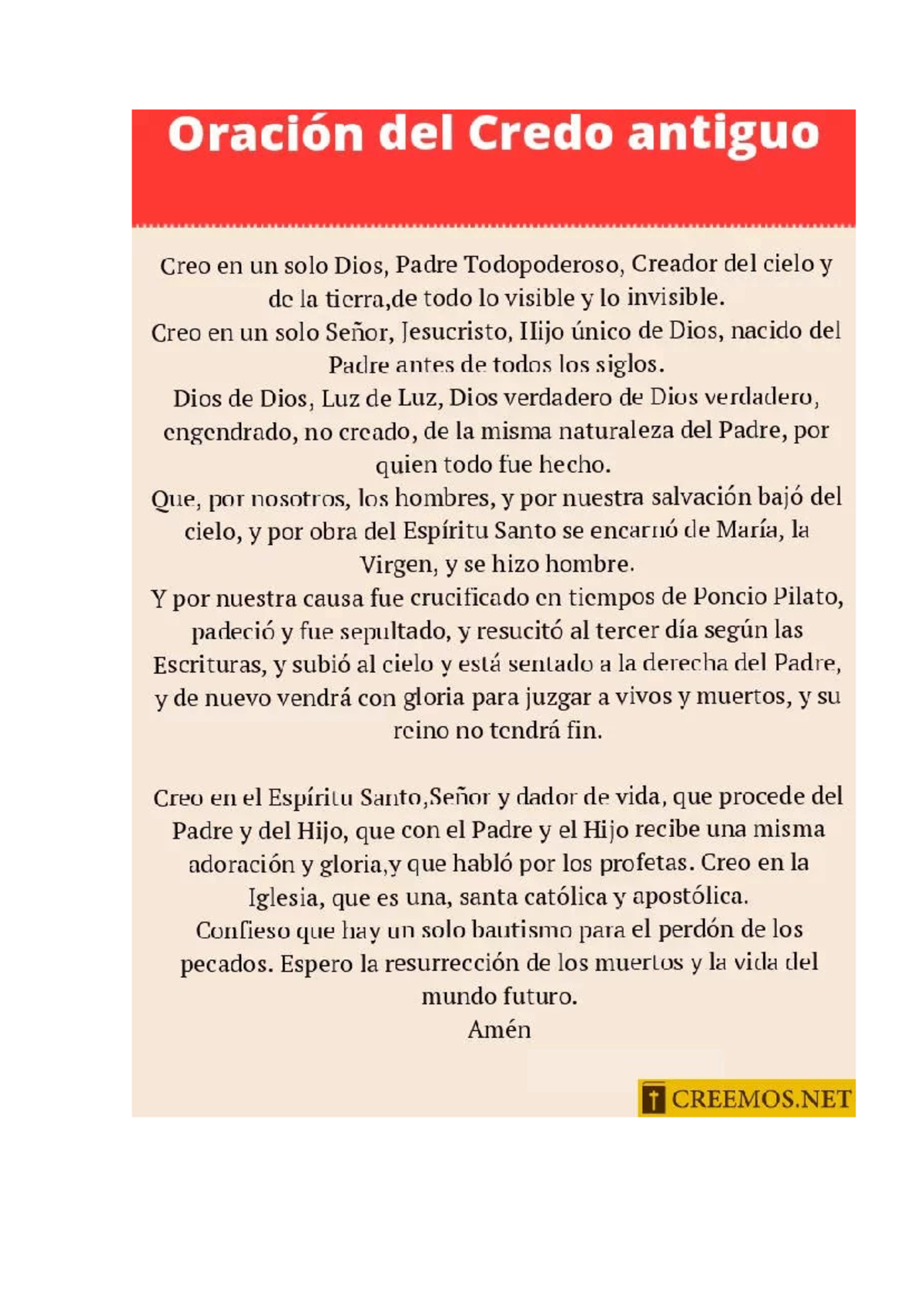Credo antiguo - recursos humanos - Studocu