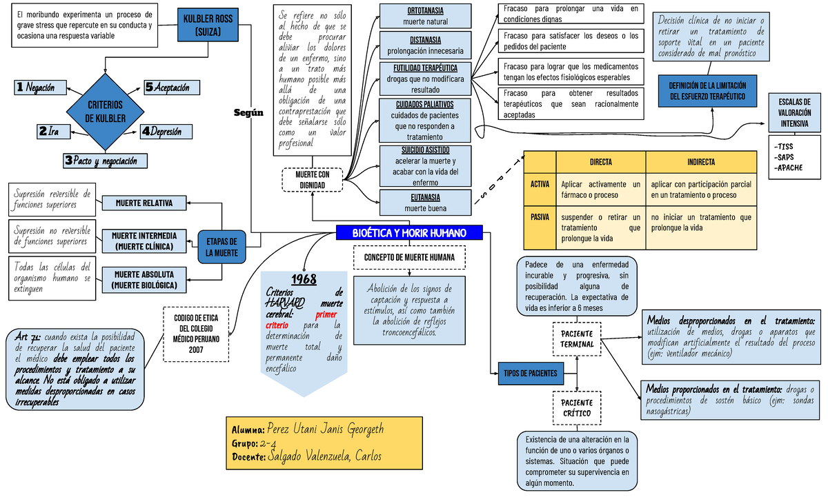 Mapa conceptual de Bioetica Y Morir Humano- Perez, Janis - BIOÉTICA Y MORIR HUMANO CONCEPTO DE ...