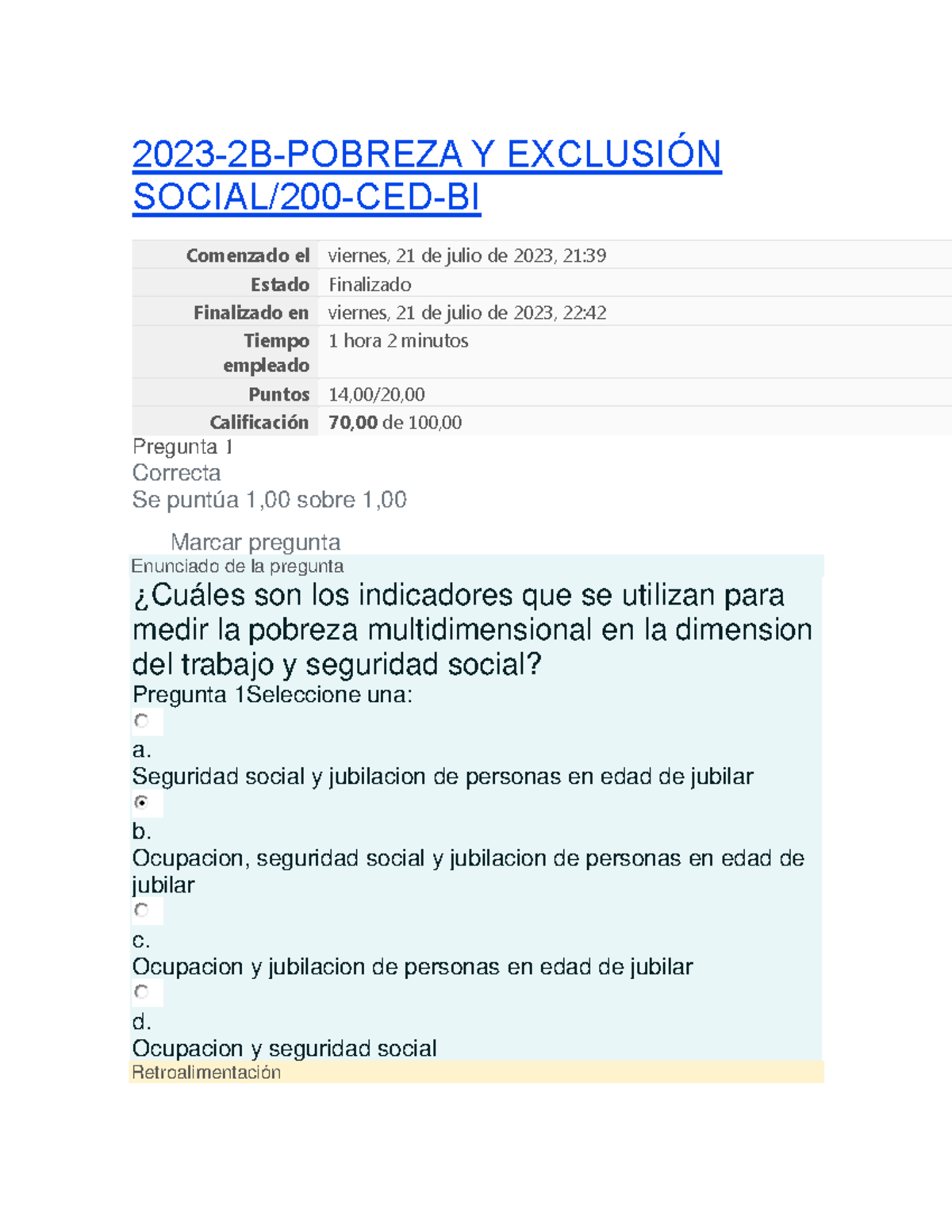 Pobreza y exclusion social examen - 2023-2B-POBREZA Y EXCLUSIÓN SOCIAL ...