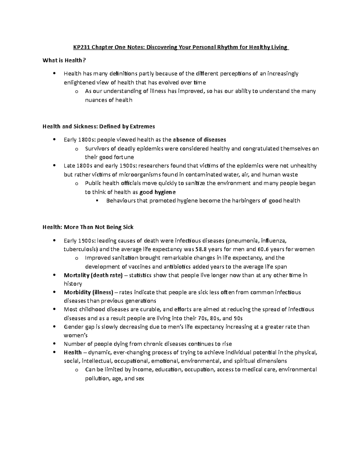 KP231 Chapter One Reading Notes - KP231 Chapter One Notes: Discovering ...