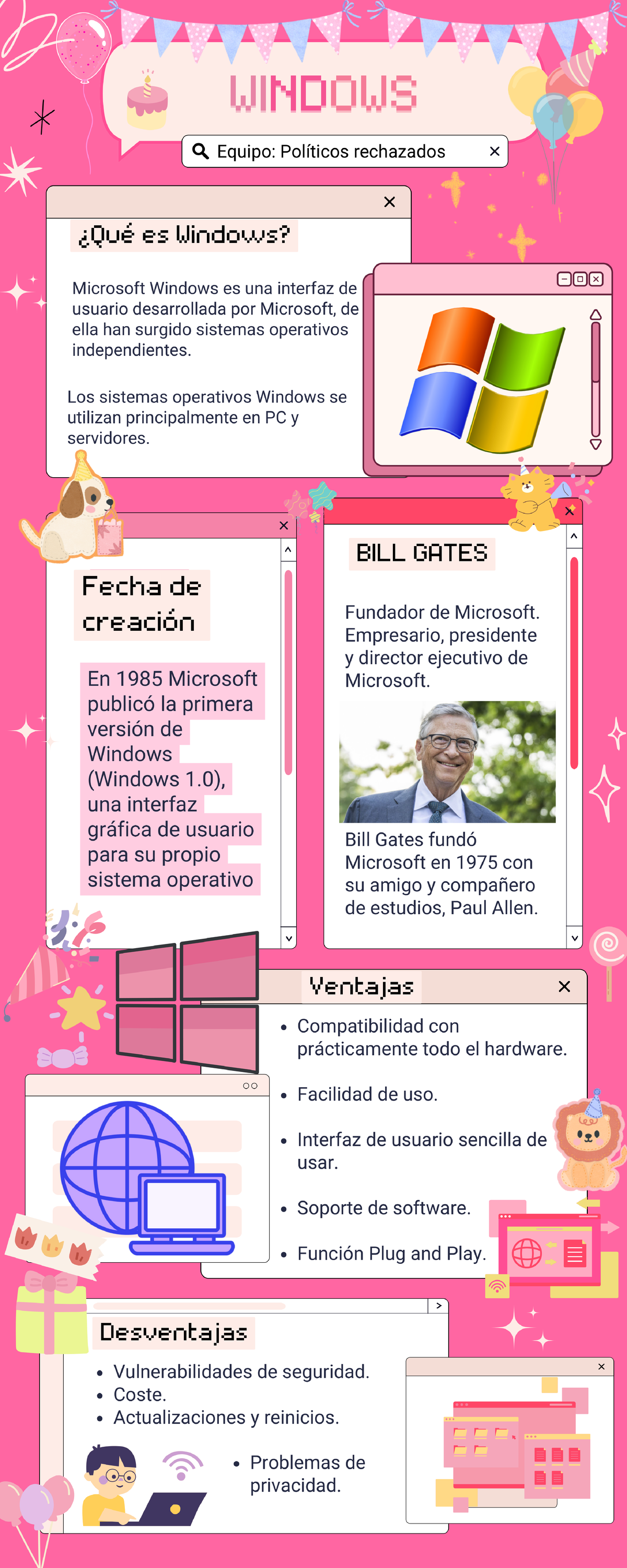 Politicos Rechazados Infografia Windows - Sistemas Operativos - Studocu