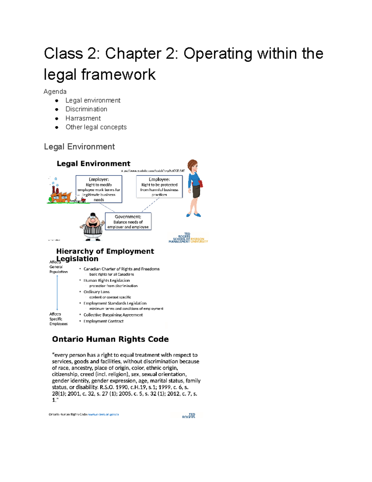 Class 2 Chapter 2 Operating within the legal framework - Class 2 ...