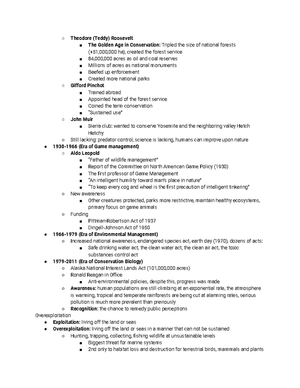 Encw final exam lecture notes review - Theodore (Teddy) Roosevelt The ...