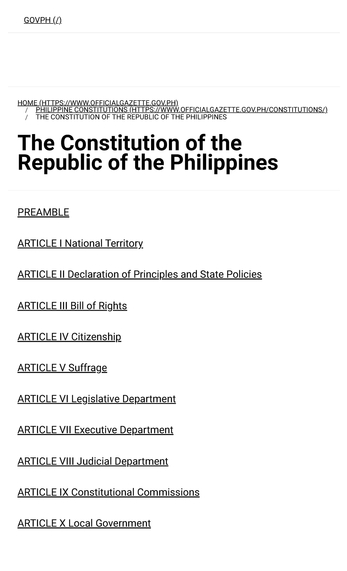 Philippines-1987-constitution - HOME (HTTPS:WWW.OFFICIALGAZETTE.GOV ...