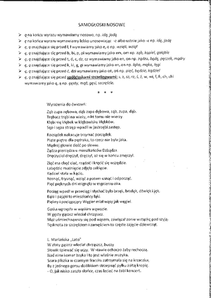 Upodobnienia - Samogloski w zdaniach - WPP: Emisja głosu z dykcją i ...