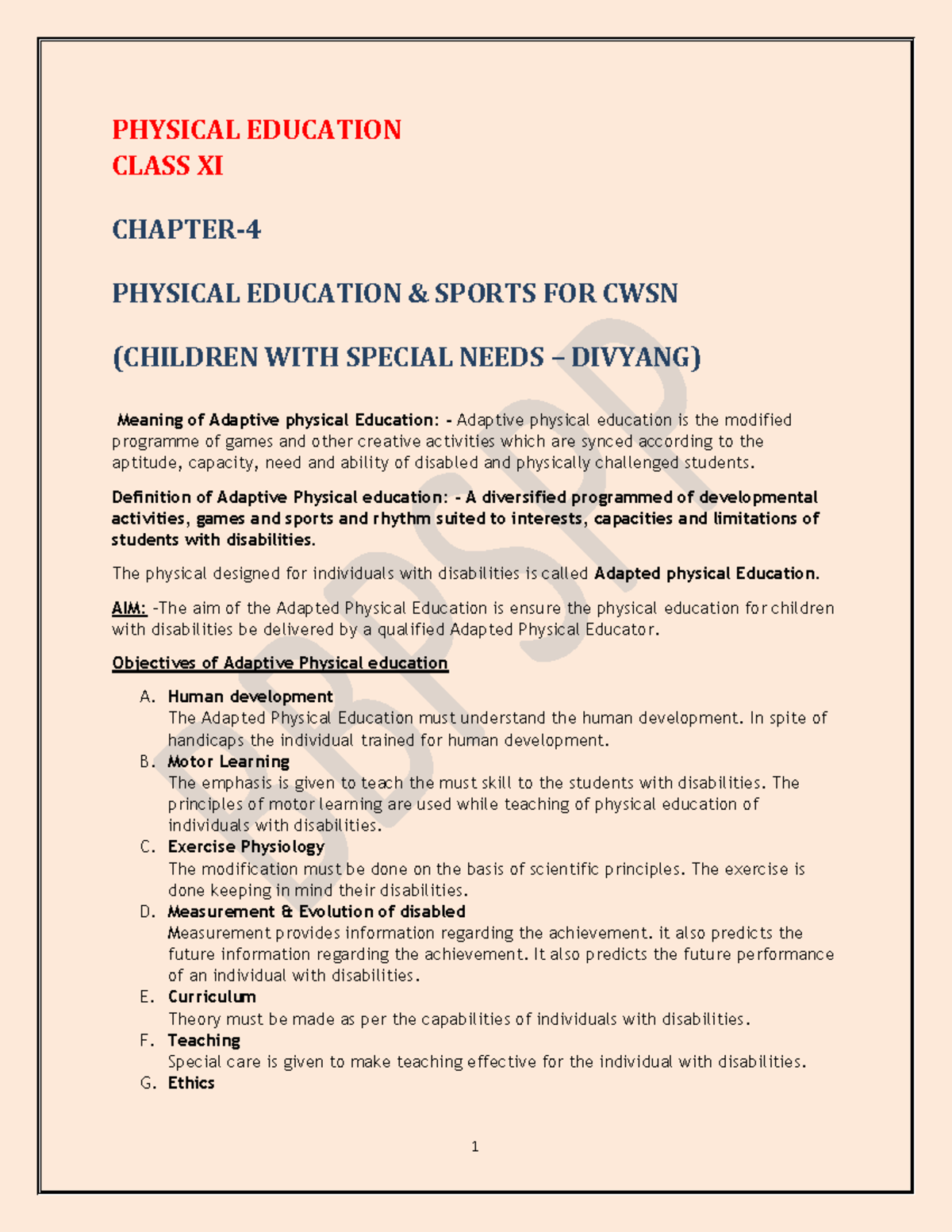11 PHY-ED 19 - Nic - PHYSICAL EDUCATION CLASS XI CHAPTER- 4 PHYSICAL ...