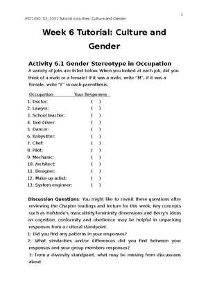 Week 3 Class Activities Worksheet 1 - Developmental Processes - PSY1030 S2, 2022 Week 3 Class ...