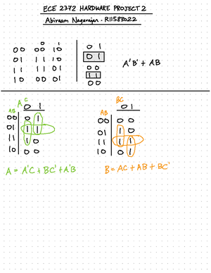 ECE 2372 Problem 24 - ECE 2372 Problem 24 Name: Date: For the Boolean functions 𝑥(𝑎, 𝑏, 𝑐) and 𝑦 ...