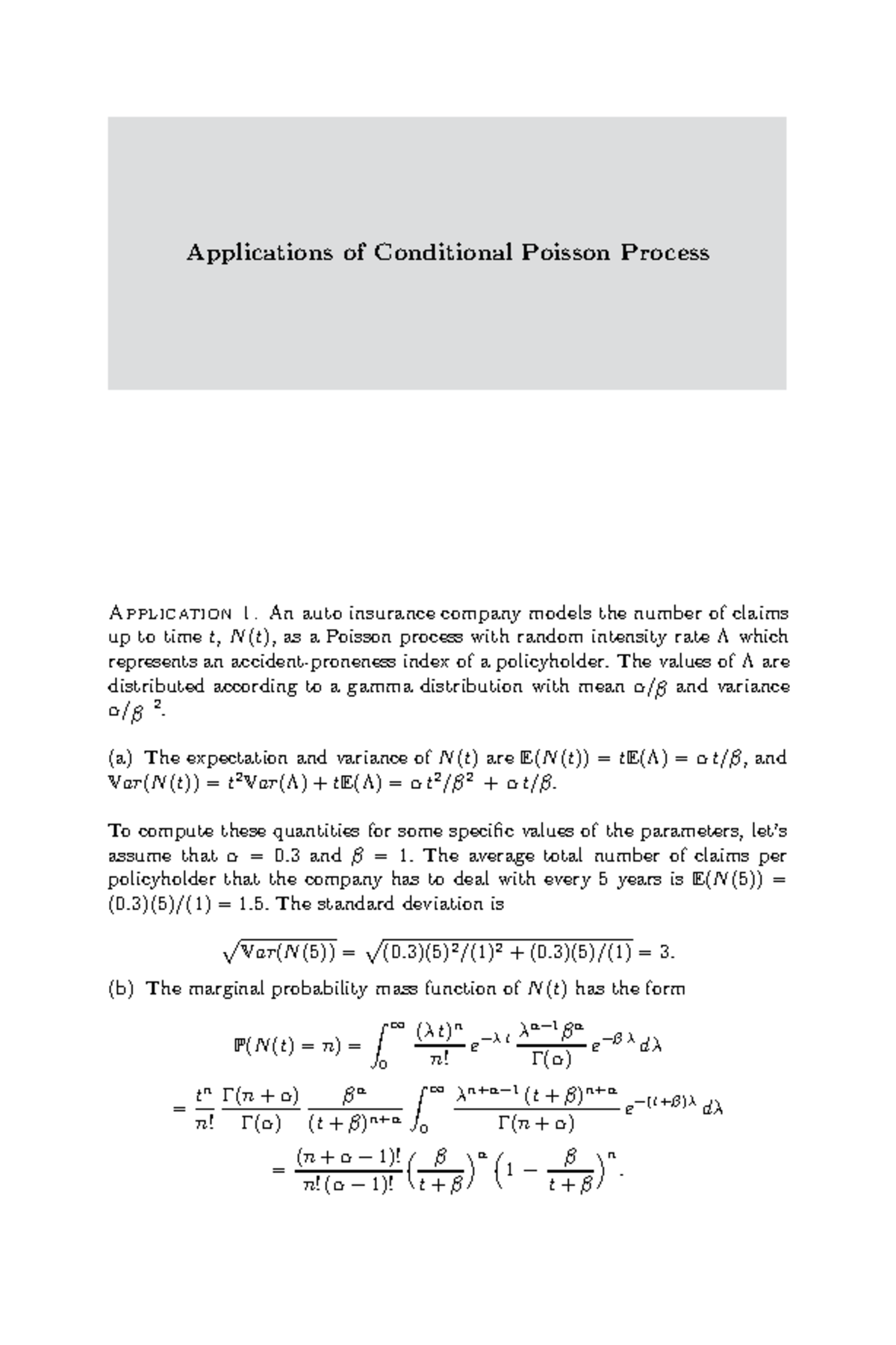 Applications-of-Conditional-PPs - (a) The expectation and variance of N ...
