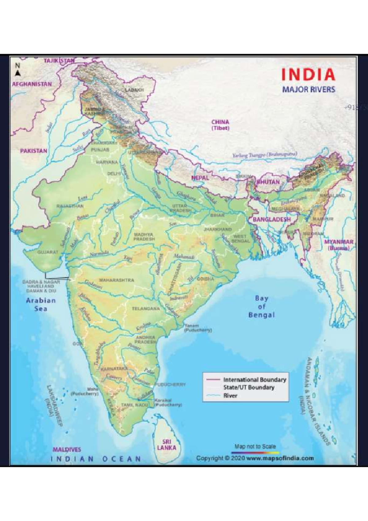 Rivers-map representation - General Knowledge - Studocu