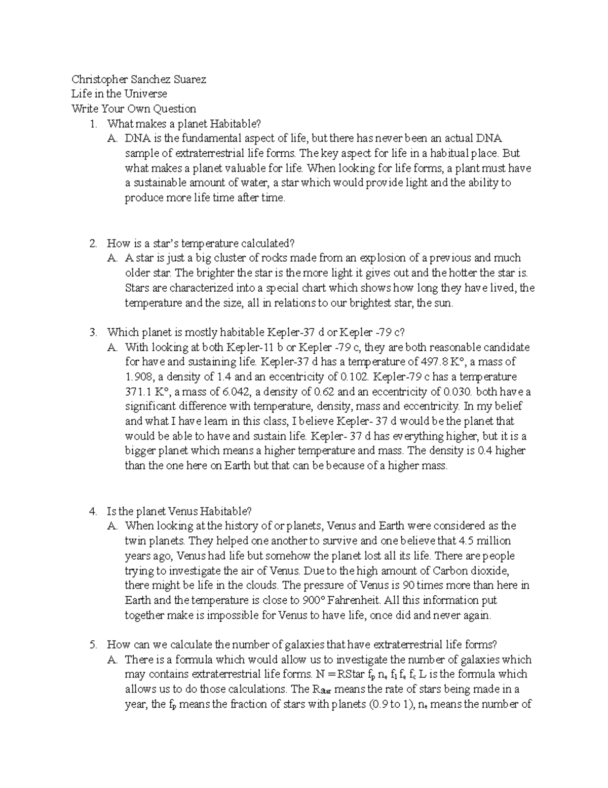 SCP 105- Write Your Own Question - Christopher Sanchez Suarez Life in ...