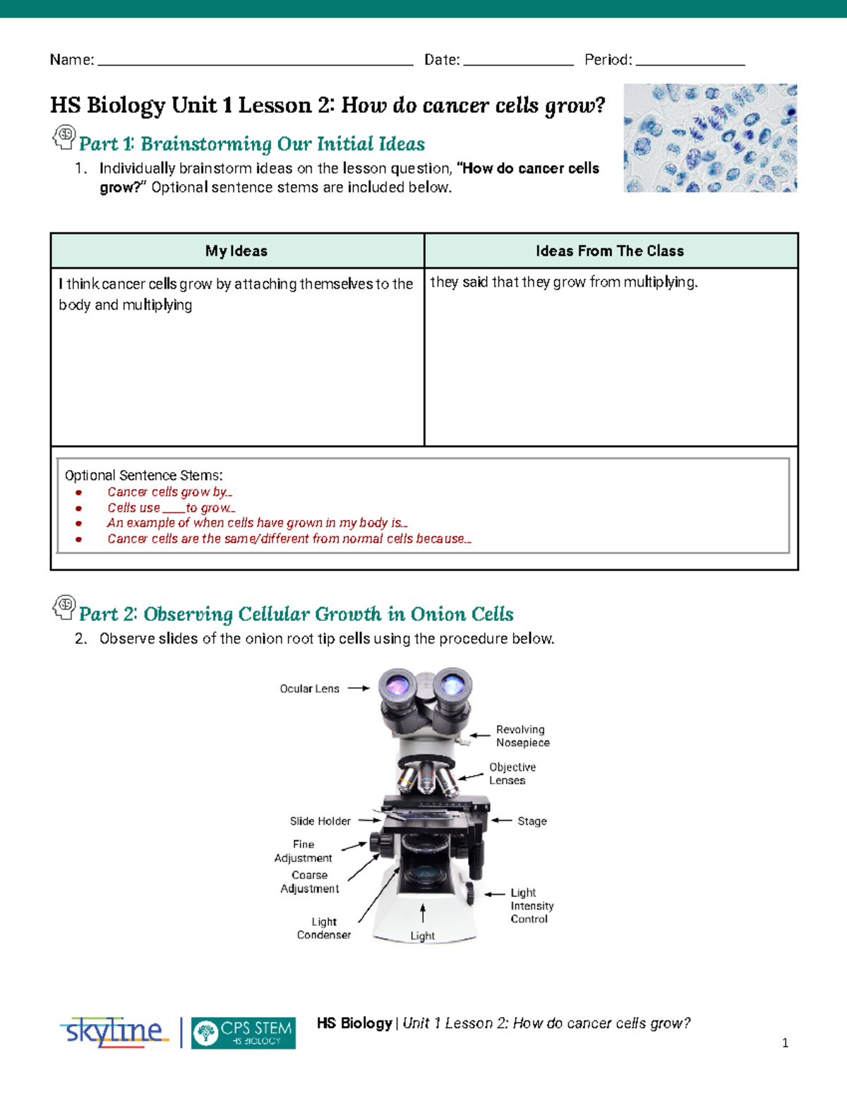 Kami Export - Fenet Lemu - HS Biology Unit 1 Lesson 2 Student Handout ...