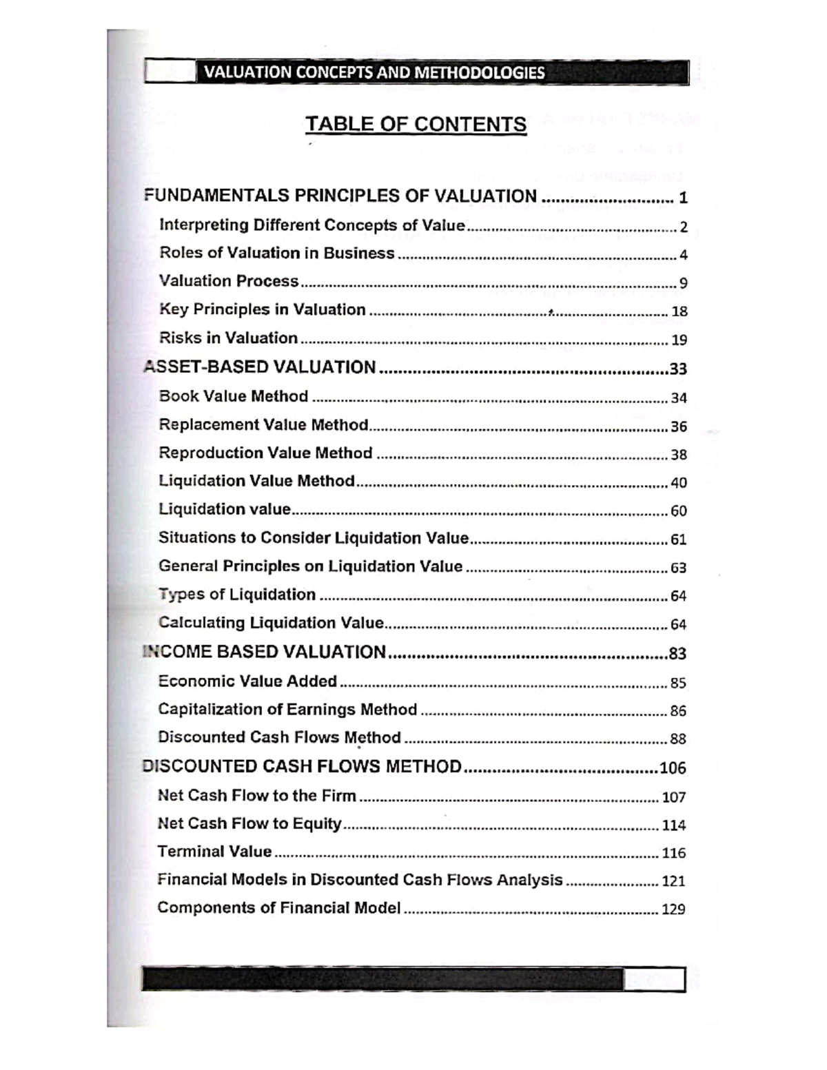 Valuation Concepts and Methodologies - Lascano - Valuation and Concepts - Studocu