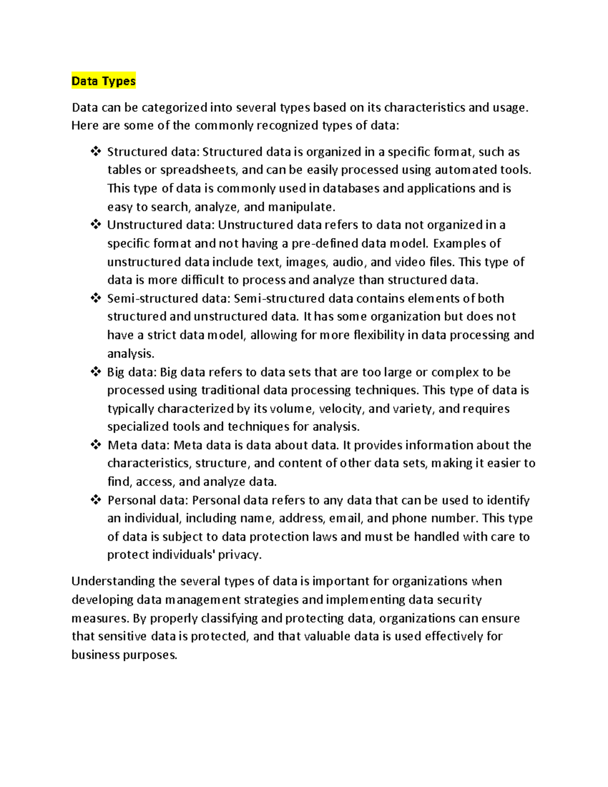 11.4 (96) - John - Data Types Data can be categorized into several ...