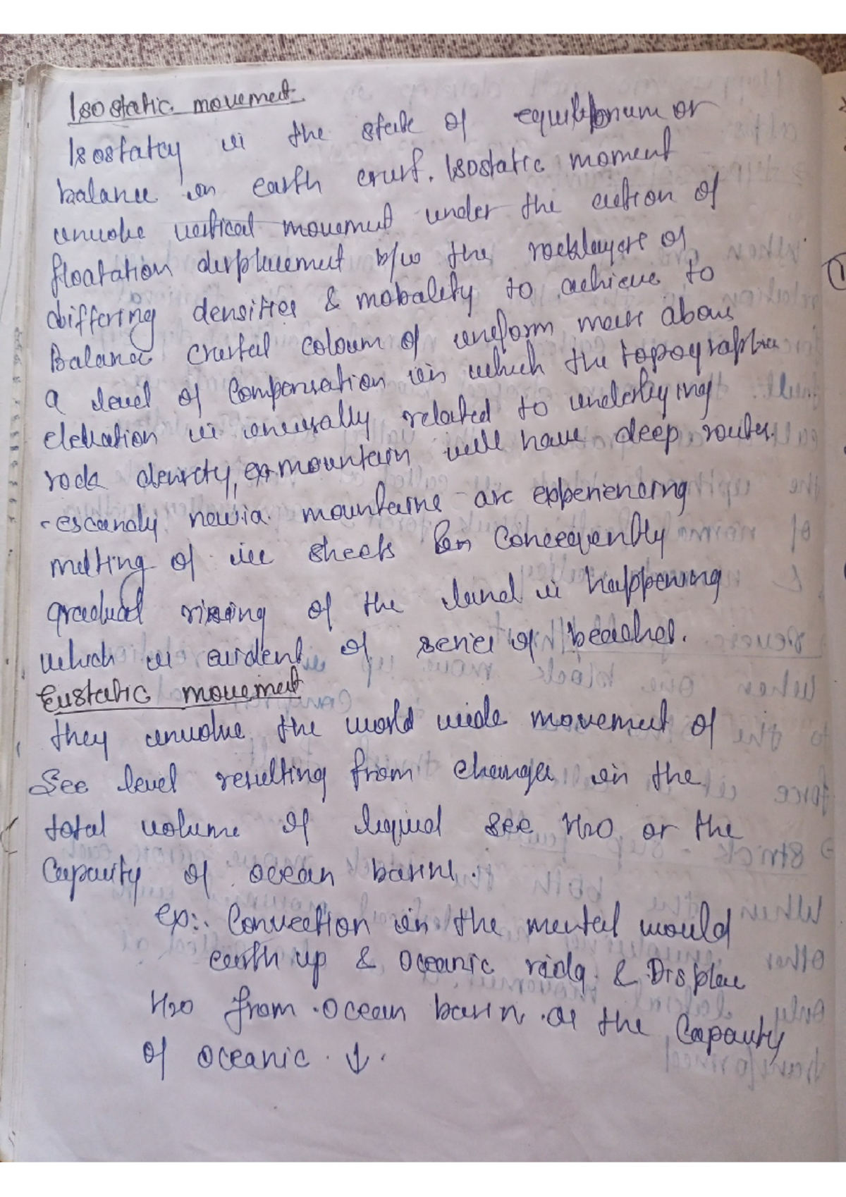Isostatic movement - ABC class - Geographical Thought Concepts & Issues ...
