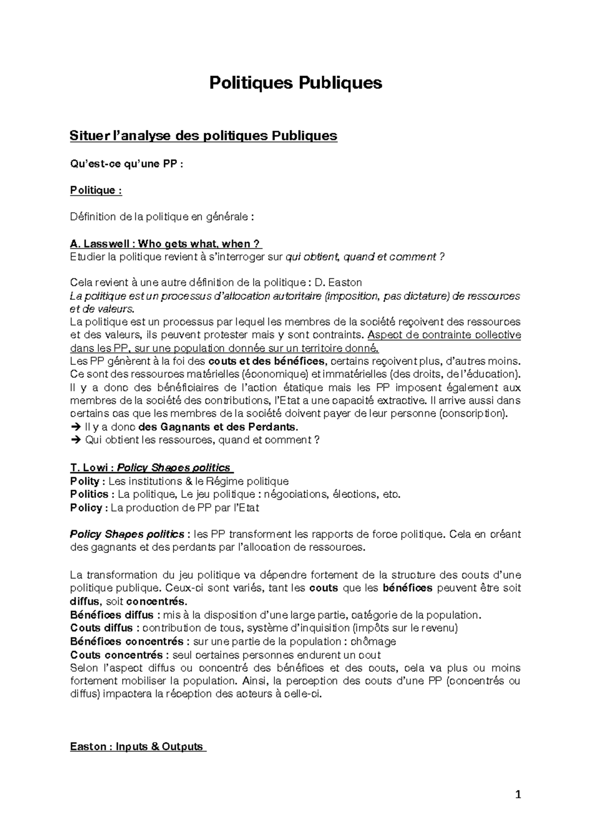 Politiques publiques - Politiques Publiques Situer l’analyse des ...