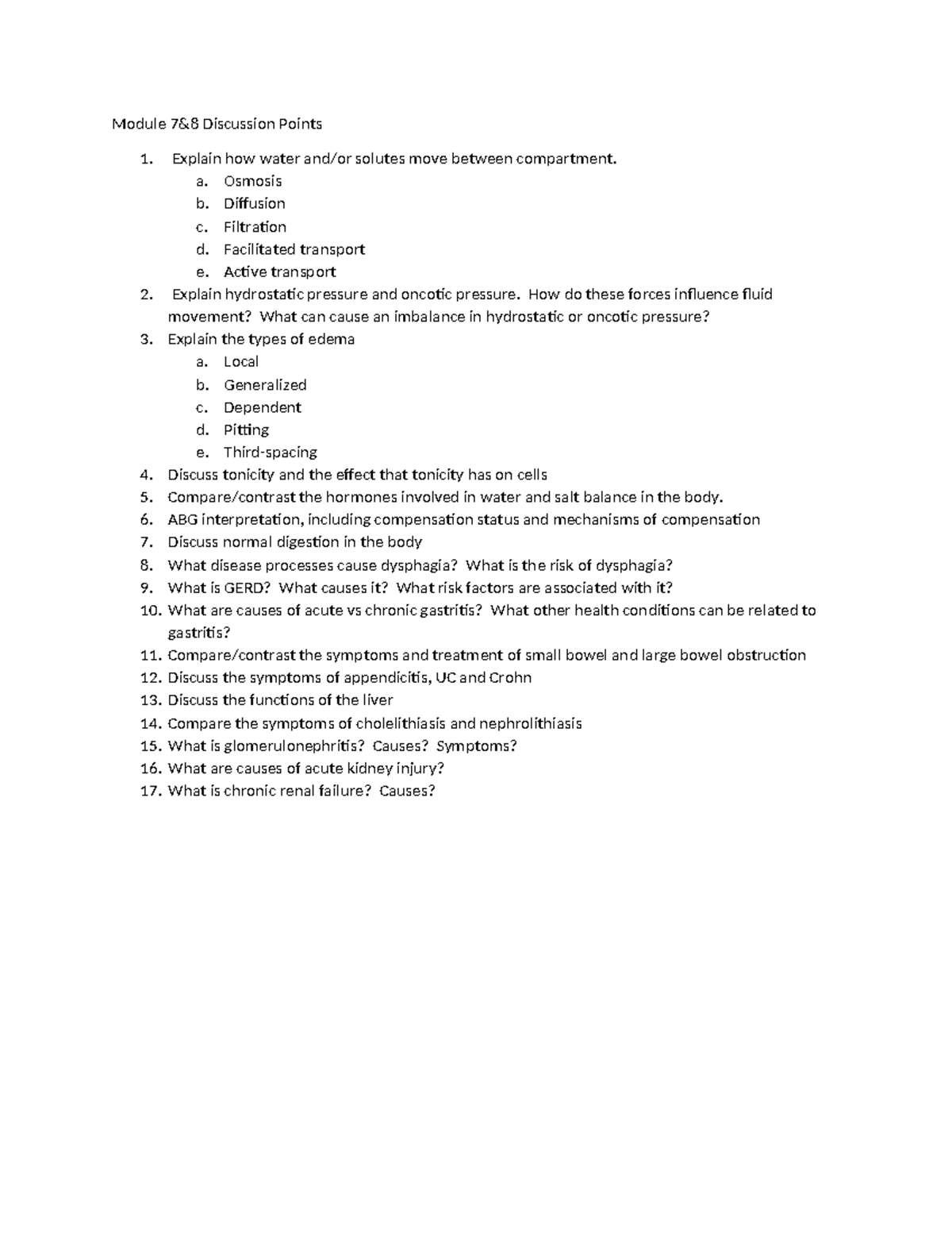 Patho - Mod 7&8 discussion points - Module 7&8 Discussion Points 1 ...