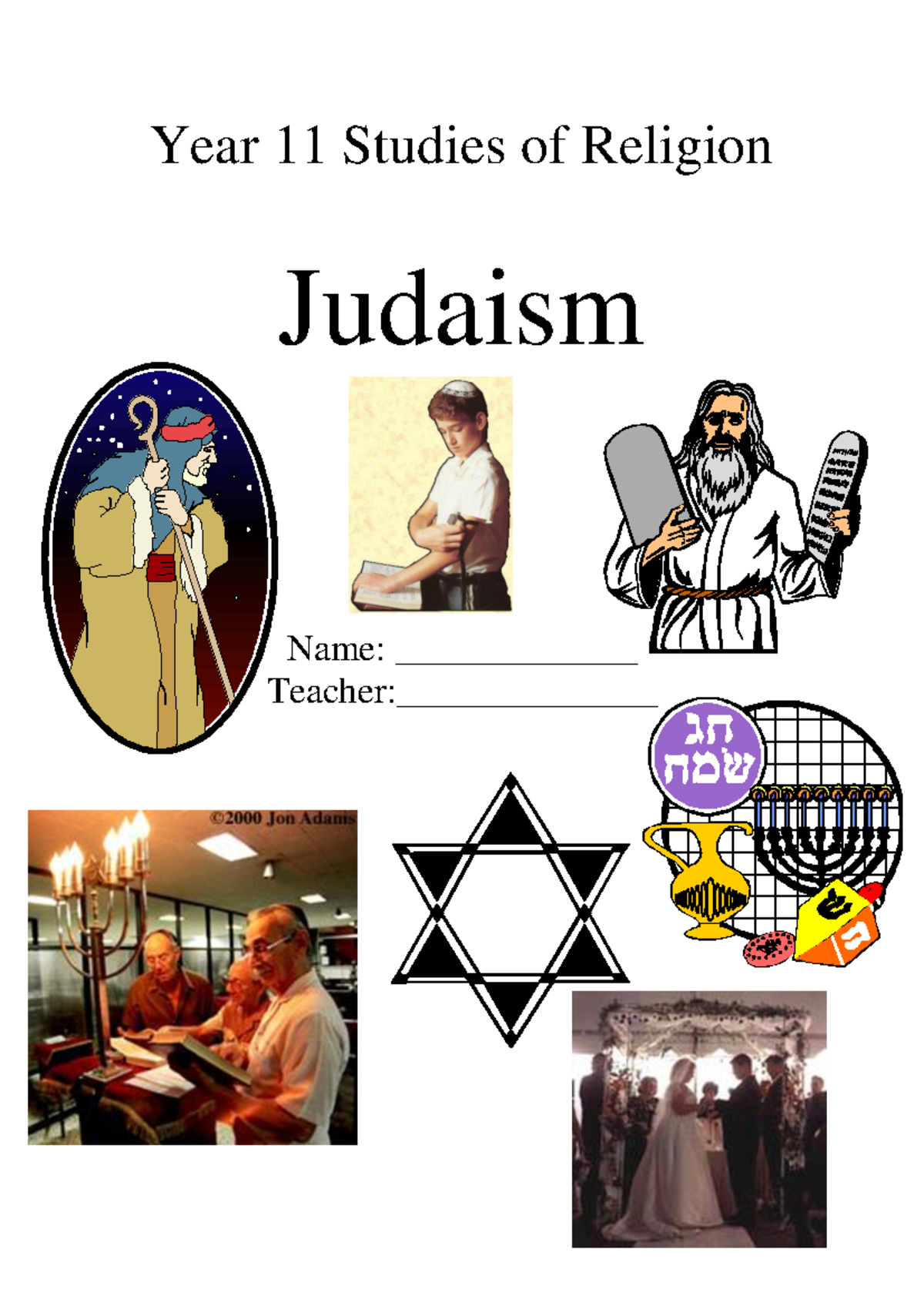 Judaism Student Workbook - Year 11 Studies of Religion Judaism Name ...