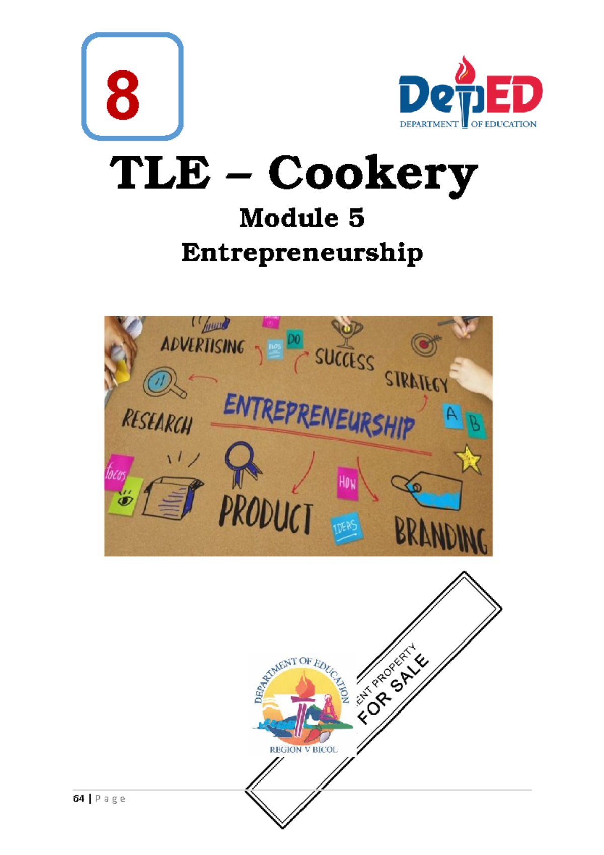 Module 5 Cookery 8 - TL E – Co okery Modul e 5 Entrepreneurship 8 ...