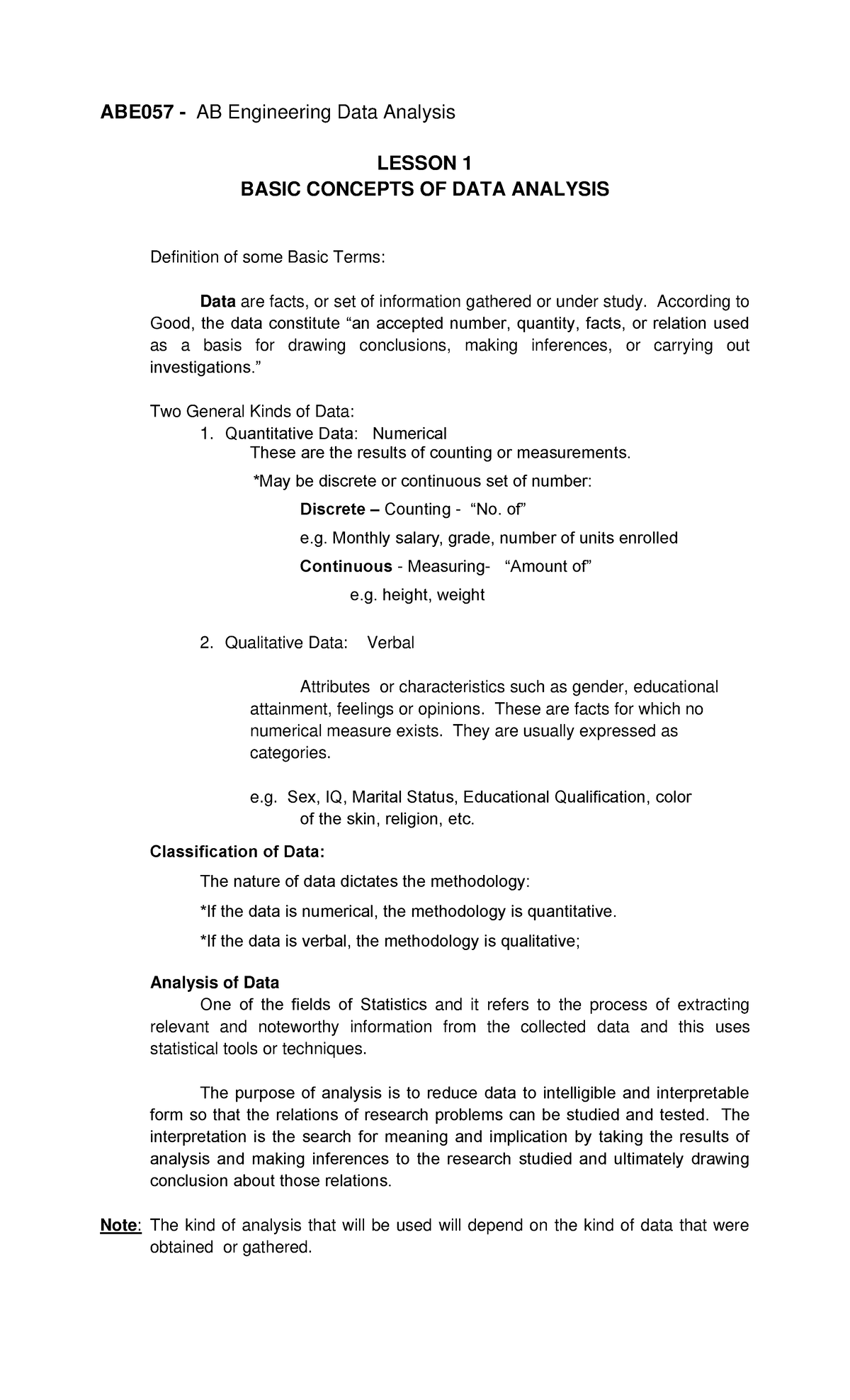 ABE-Data-Analysis - Data Collecting - ABE057 - AB Engineering Data ...