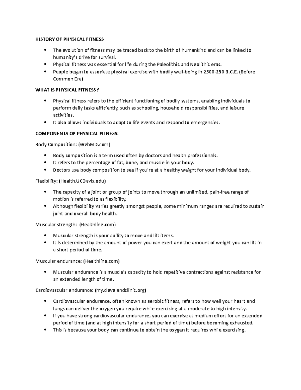 Physical Fitness - HISTORY OF PHYSICAL FITNESS The evolution of fitness ...