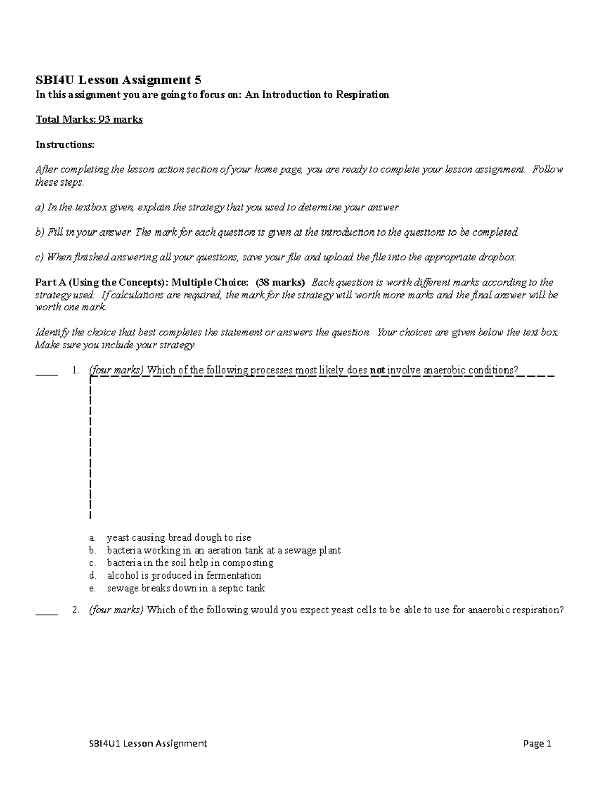 SBI4U Lesson Assignment 5 (docx) - SBI4U Lesson Assignment 5 In this ...