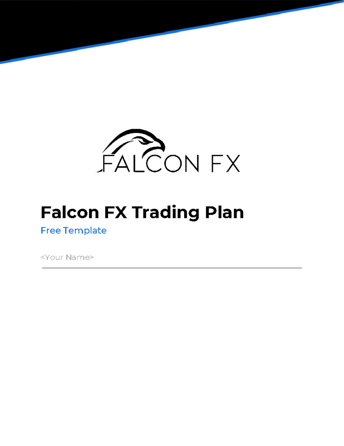 Falcon FX Trading Plan - Falcon FX Trading Plan Free Template Trading ...
