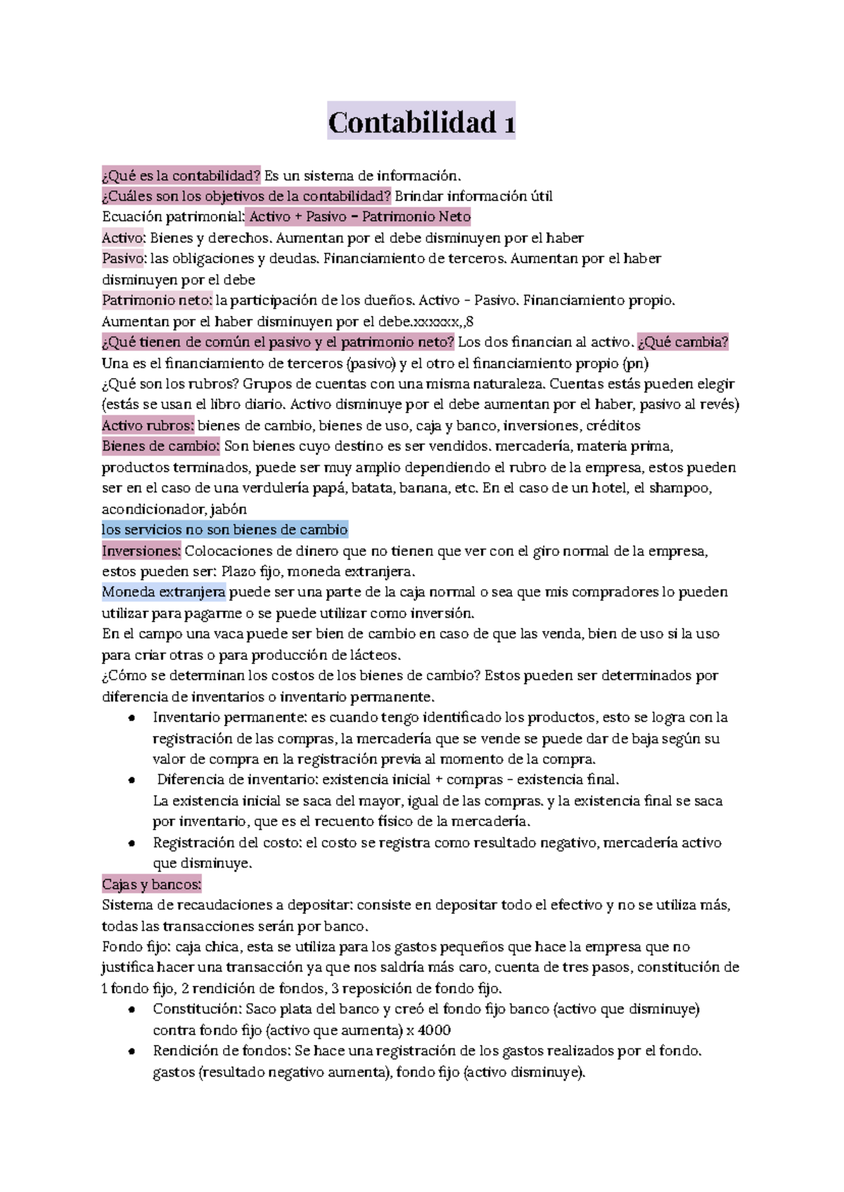Final Contabilidad 1 - Contabilidad 1 ¿Qué es la contabilidad? Es un sistema de información ...