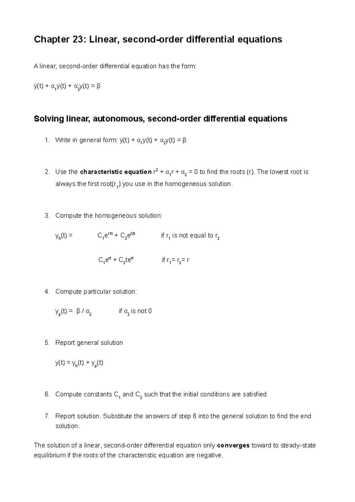 Chapter 23 - Ch 23 of differential equation - Chapter 23: Linear ...
