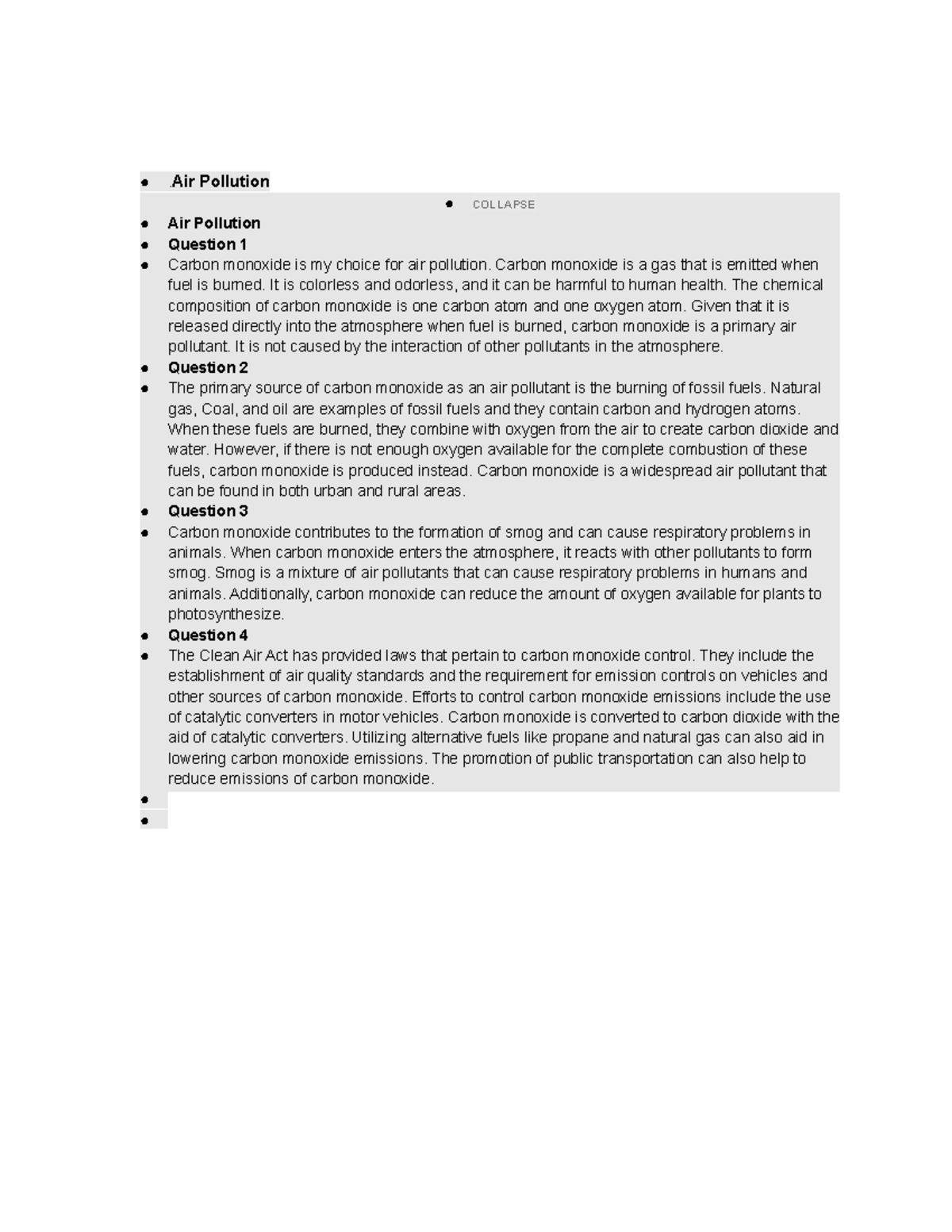 Air pollution 6 - EVR - .Air Pollution COLLAPSE Air Pollution Question ...