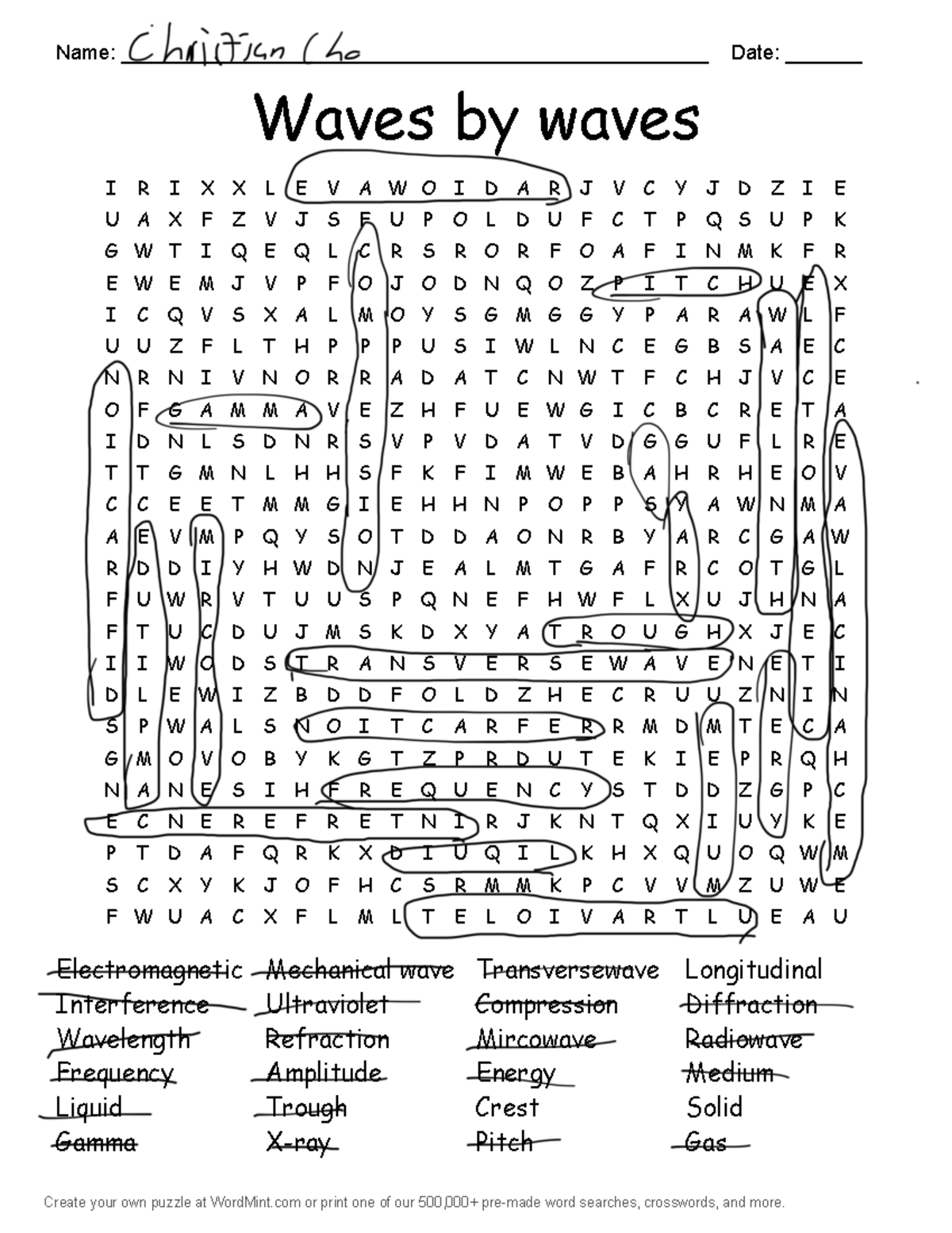 Waves by waves 3f3bb 616369 d8 - Create your own puzzle at WordMint or ...