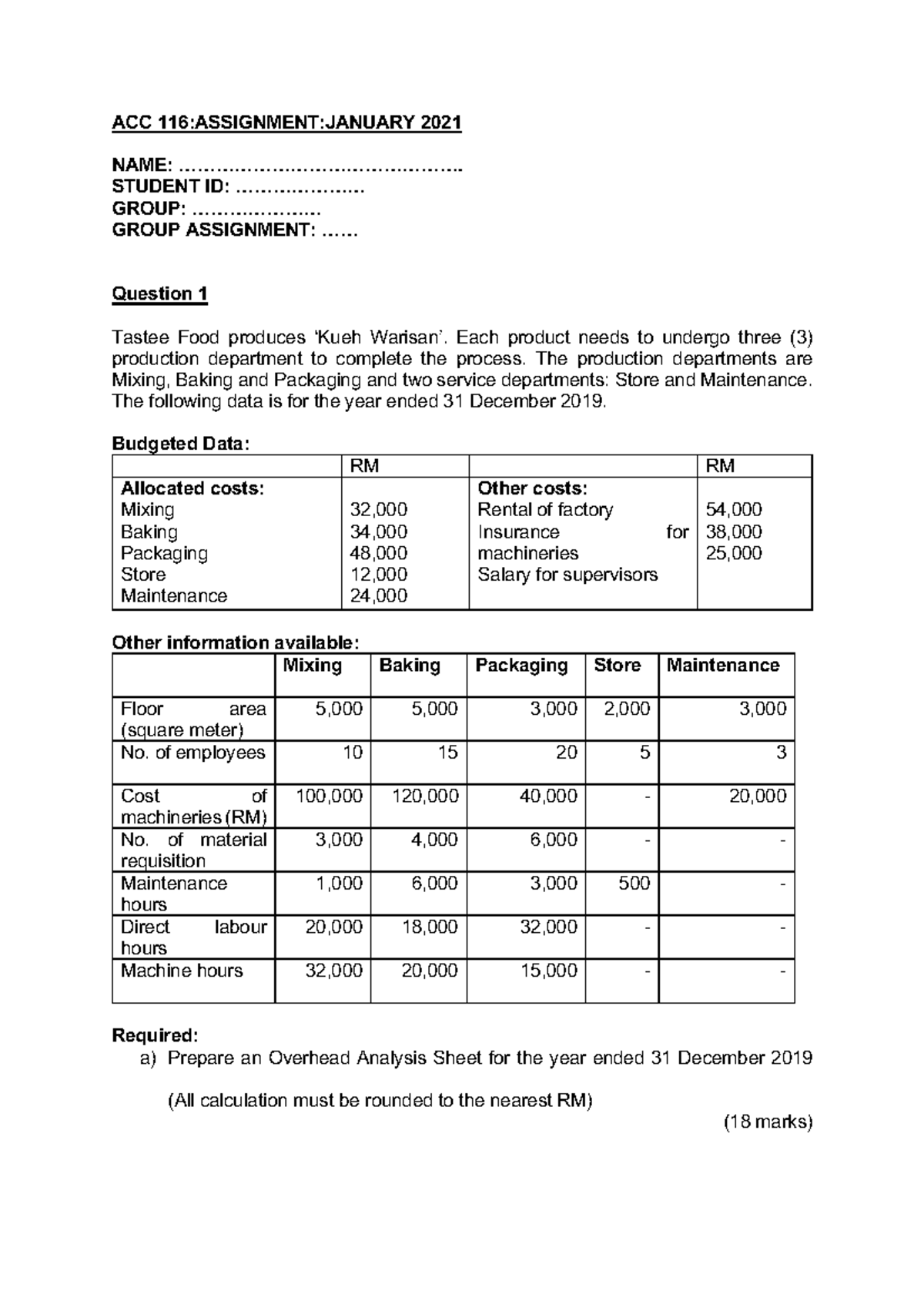 assignment tentang account acc116 semoga berjaya - ACC 116:ASSIGNMENT ...