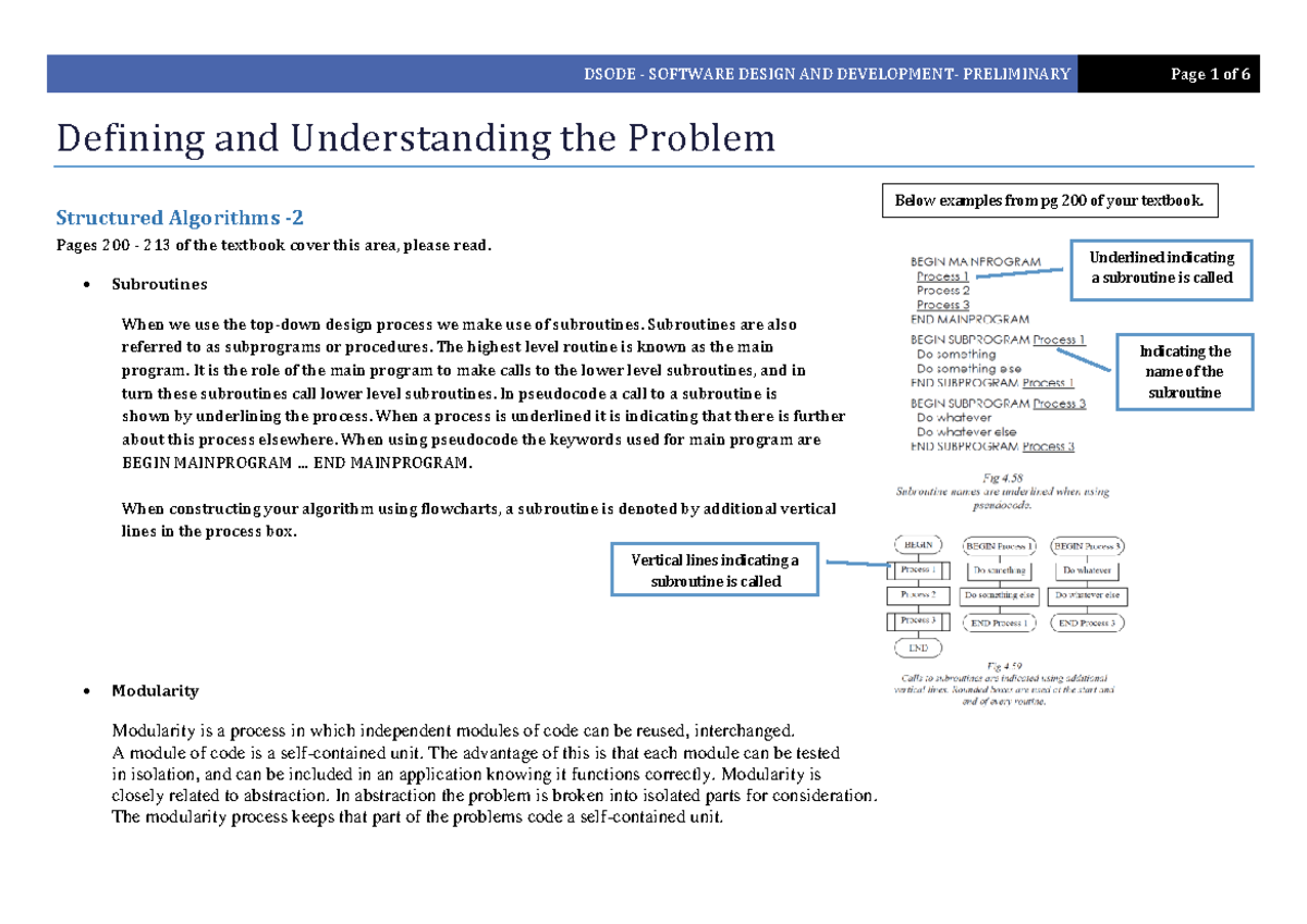 Defining and Understanding the Problem - Structured Algorithms 2 - Studocu