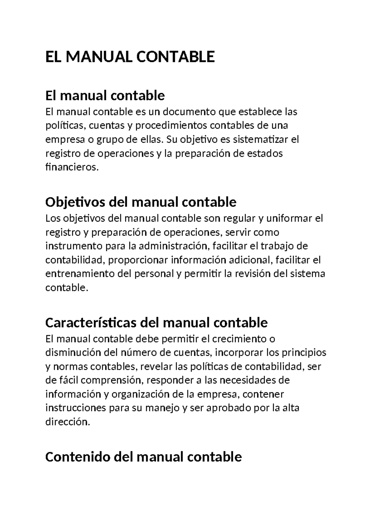EL Manual Contable - EL MANUAL CONTABLE El manual contable El manual ...