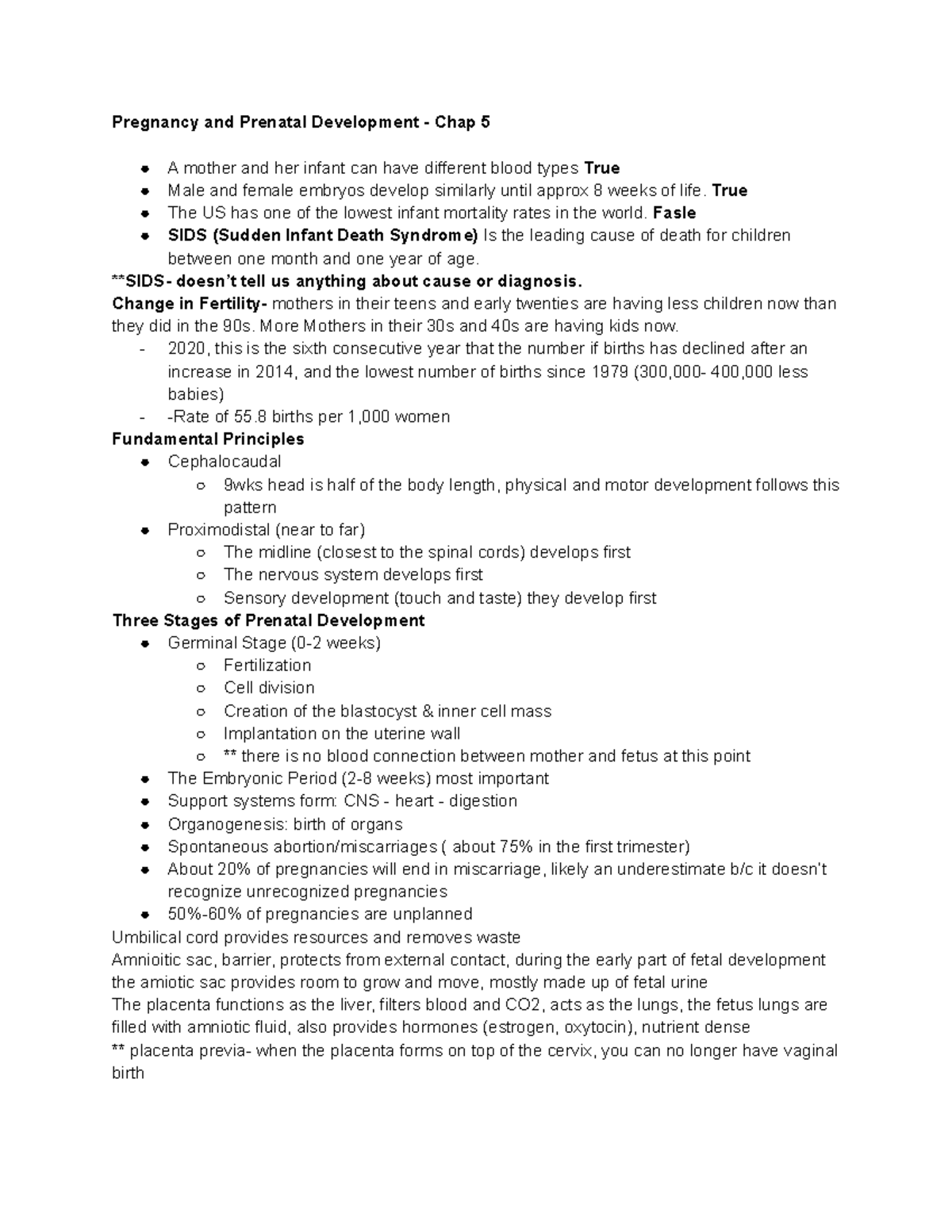 Psyc Test 2 Class Notes From Dr Mccarthys Class And Additional Notes From Textbook Units