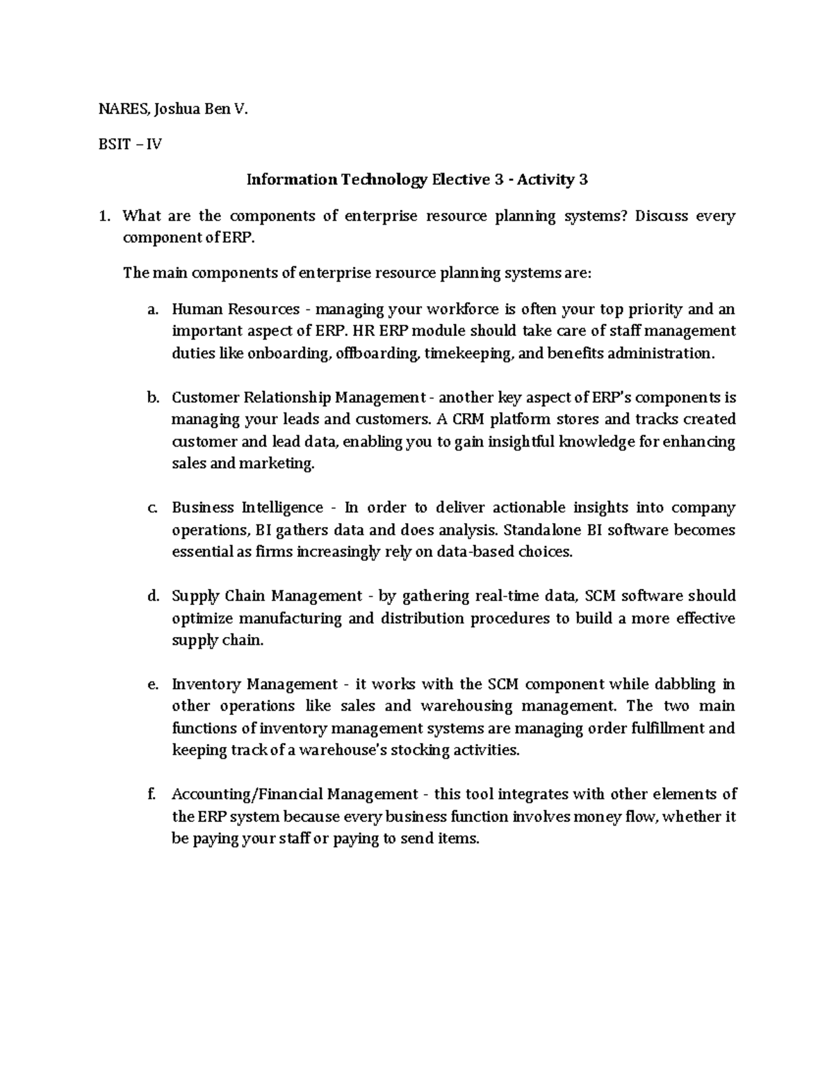 ITE03 - Activity 3 - Act3 - NARES, Joshua Ben V. BSIT – IV Information ...