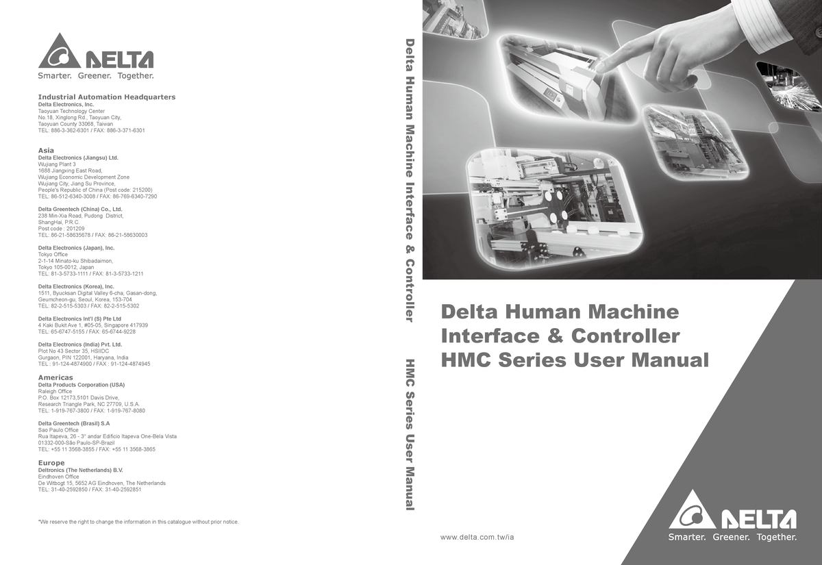 manual delta HMI - Delta Human Machine Interface & Controller HMC ...