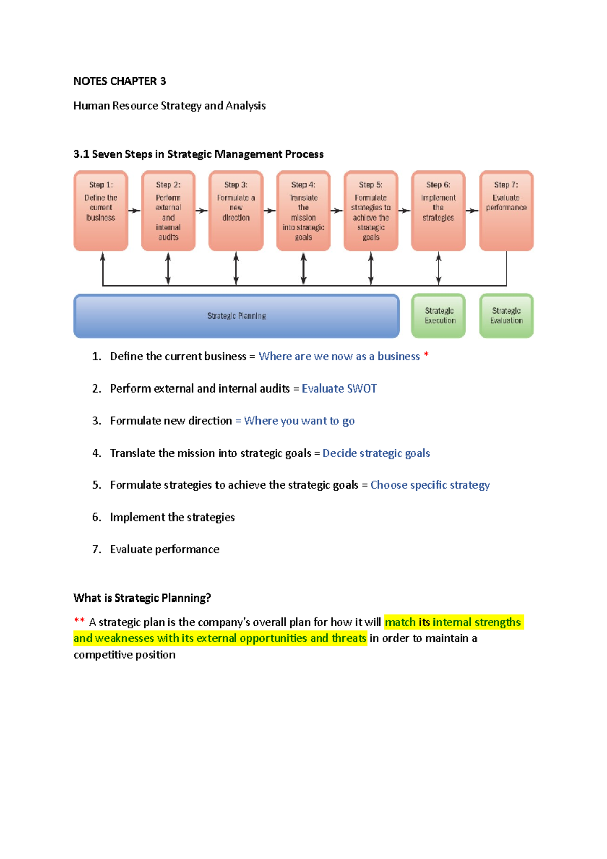 Chapter 3. 1 - Gary Dessler 16th edition - NOTES CHAPTER 3 Human ...
