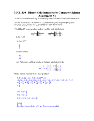 Assignment 1 on predicate logic 2022 - MAT1830 - Discrete Mathematics for Computer Science - Studocu