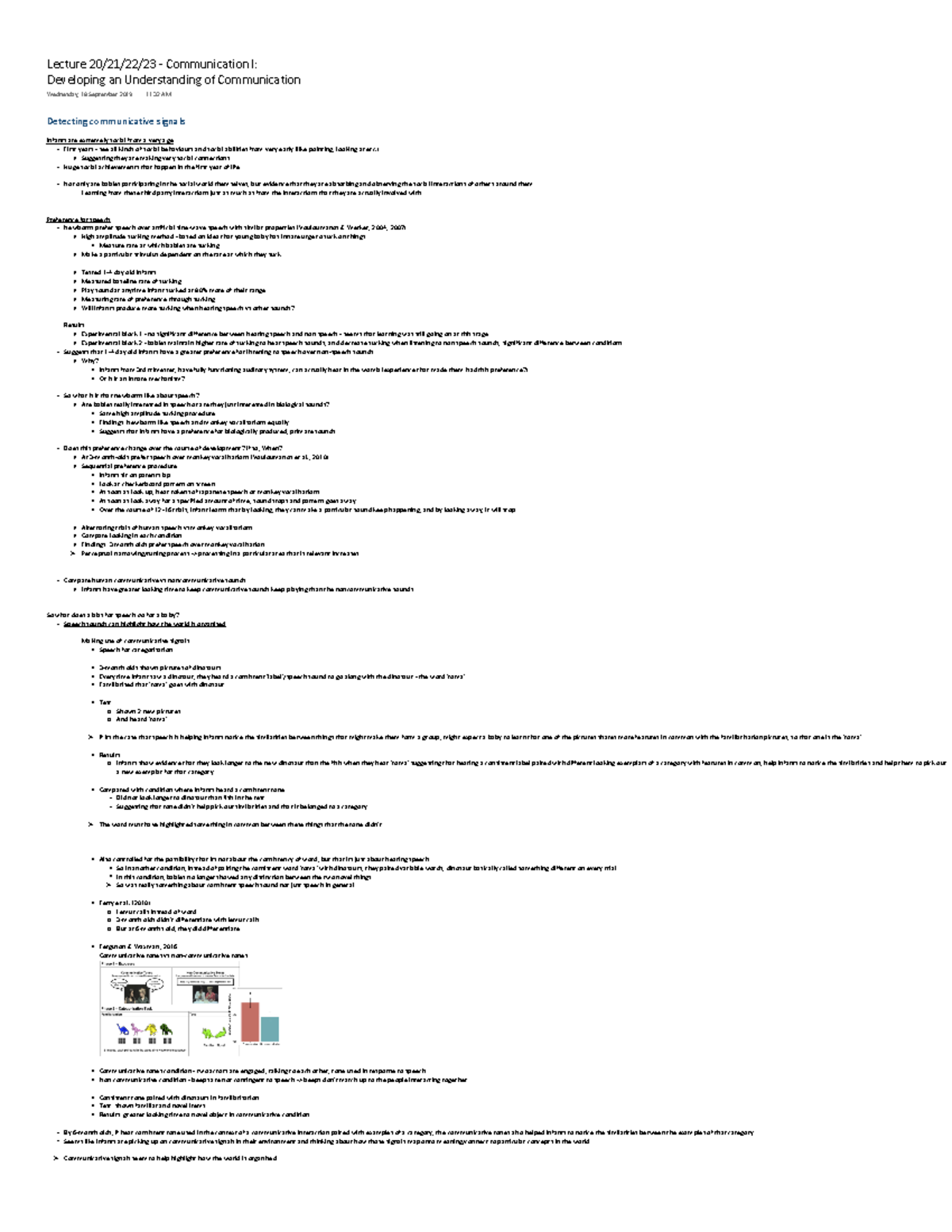 PSYC324 Lecture 20-23 - Communication: Developing an Understanding of ...