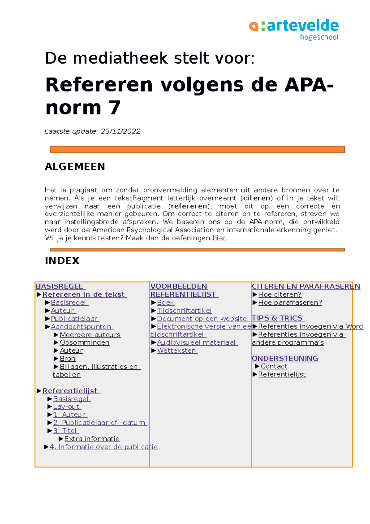 APA Refereren - De mediatheek stelt voor: Refereren volgens de APA ...