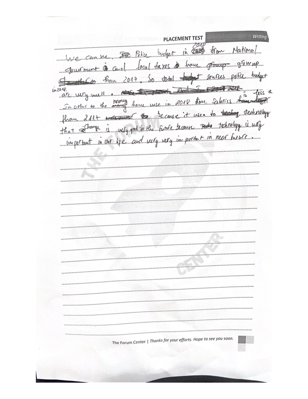 Placement TEST - ielts - Tài liệu Ielts - Studocu