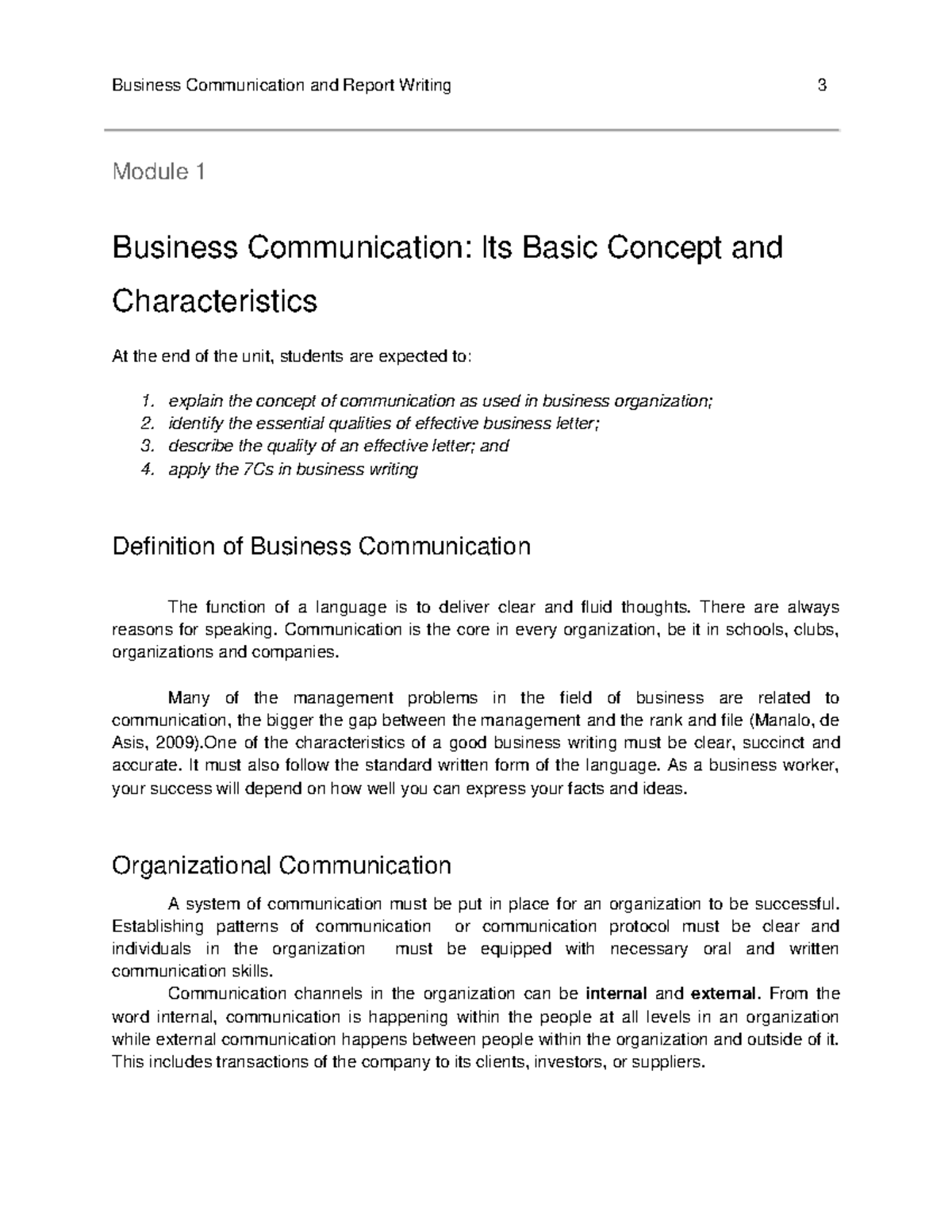 Business-Comm Module-1 - Module 1 Business Communication: Its Basic ...