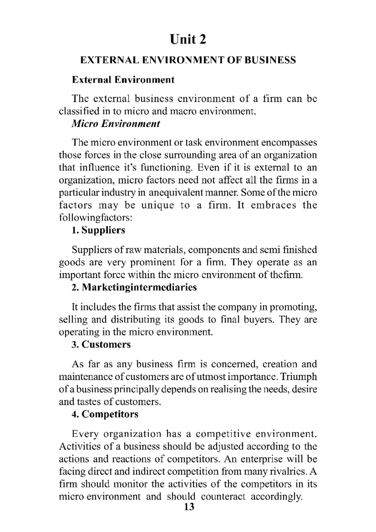 Business environment and policy first semester unit 2 - Bachelor of commerce (bcom) - Studocu