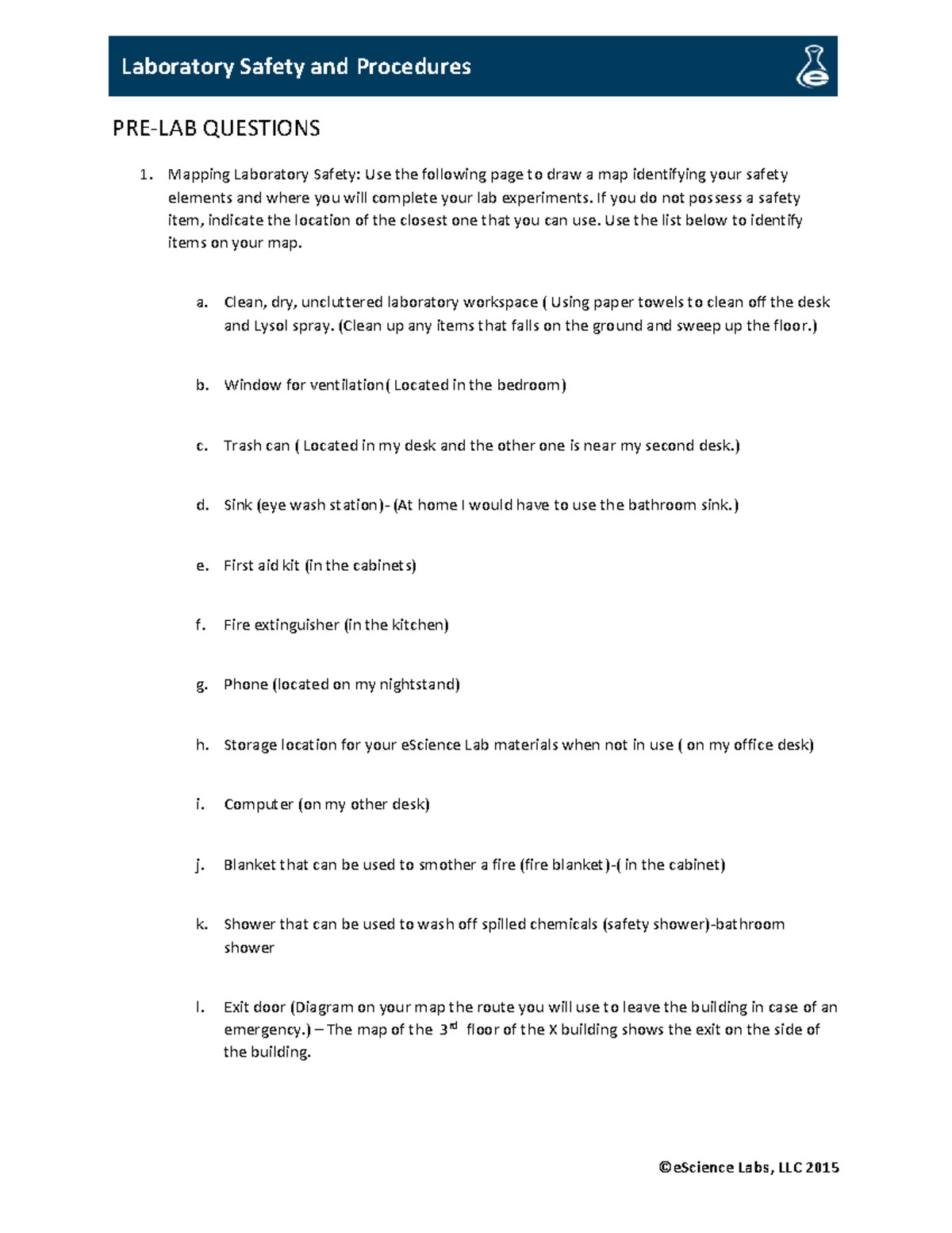 Jay'Lon Carroll 22007 Lab Safety Procedures - Copy - PRE-LAB QUESTIONS ...