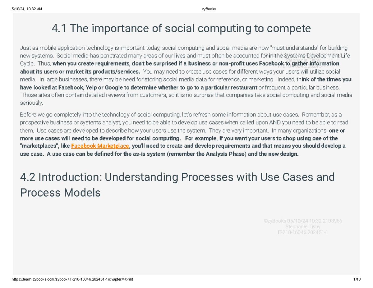 Chapter Four - 4 The importance of social computing to compete Just as ...