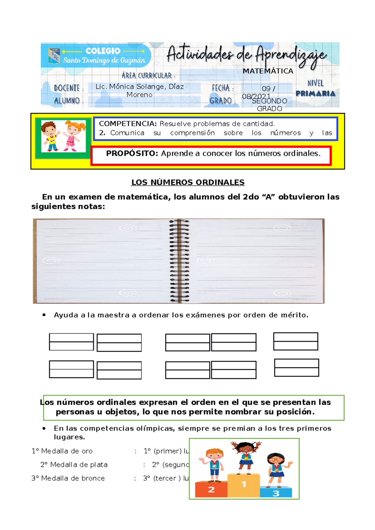 LOS Números Ordinales - sxcscsdcsdcsdc - LOS NÚMEROS ORDINALES En un ...