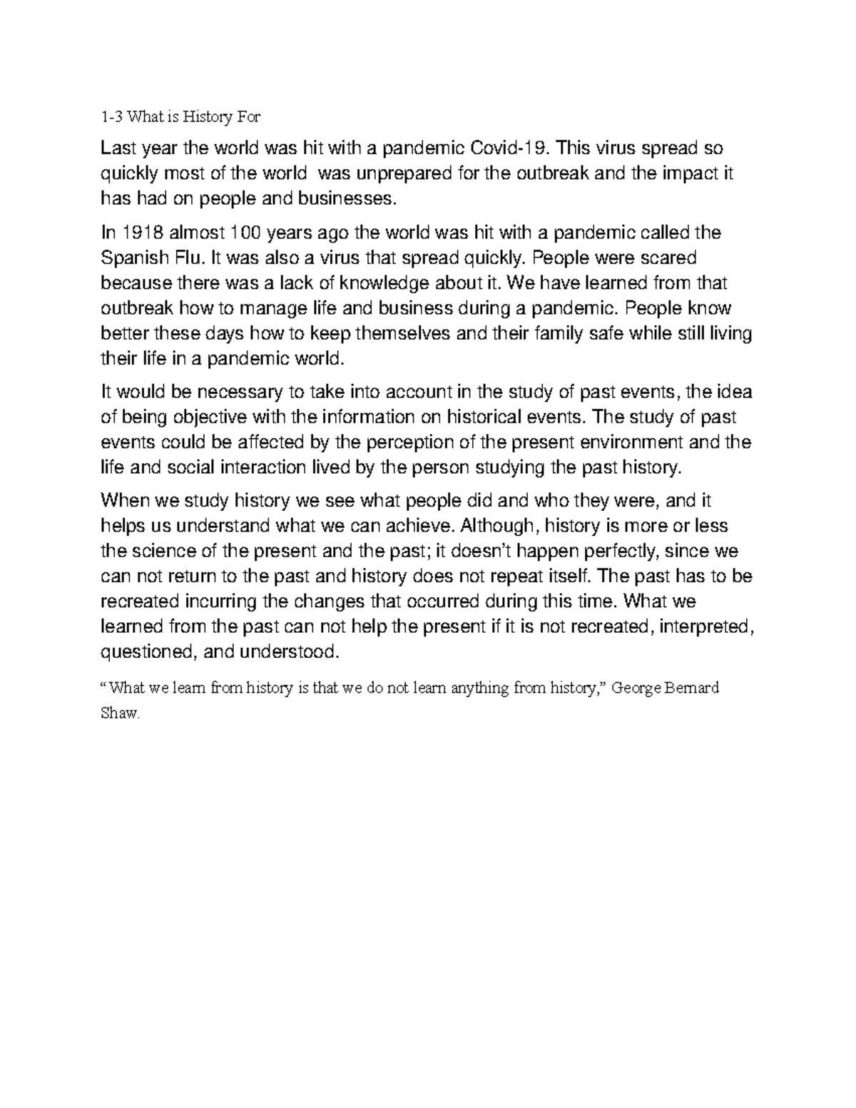 1-3 What is History For Introduction to the course - 1-3 What is ...