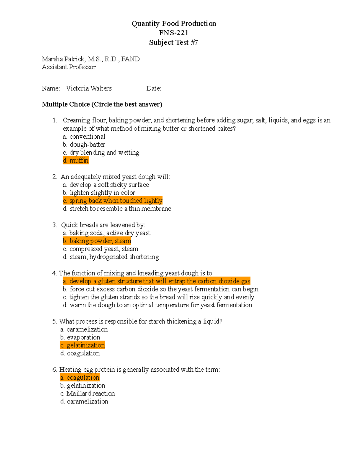Quantity Food Production Test #7 Spring 2020 1903031504 - Quantity Food ...